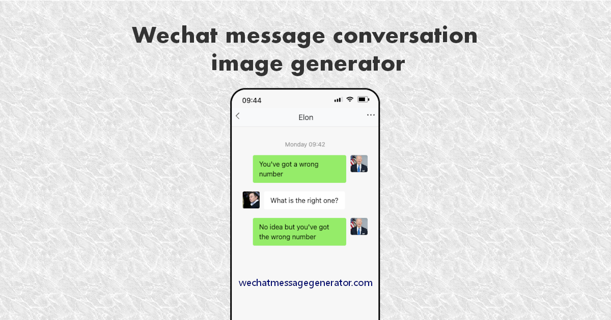 Wechat message conversation image generator